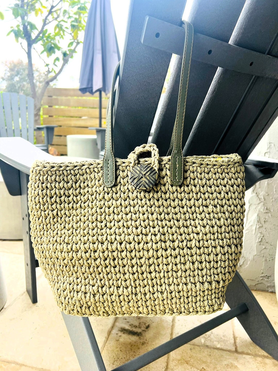 Sage Green Purse With Leather Handles Lined With Pocket - Etsy