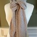Beige/grey Crochet Scarf - Etsy