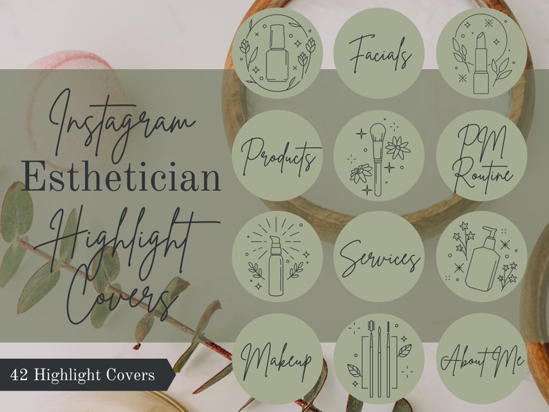 Esthetician Instagram Highlight Covers | Skincare Instagram Template ...