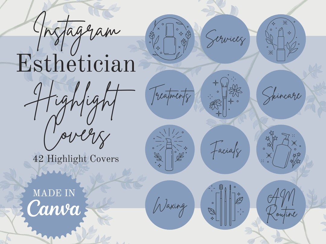 Esthetician Instagram Highlight Covers | Skincare Instagram Template ...