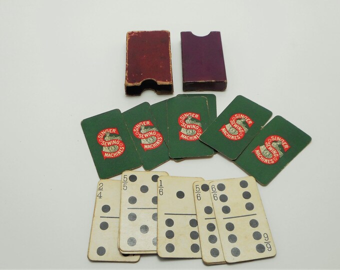 Singer Domino Playing Cards, 27 Card Set 1930s Rare Singer Sewing ...