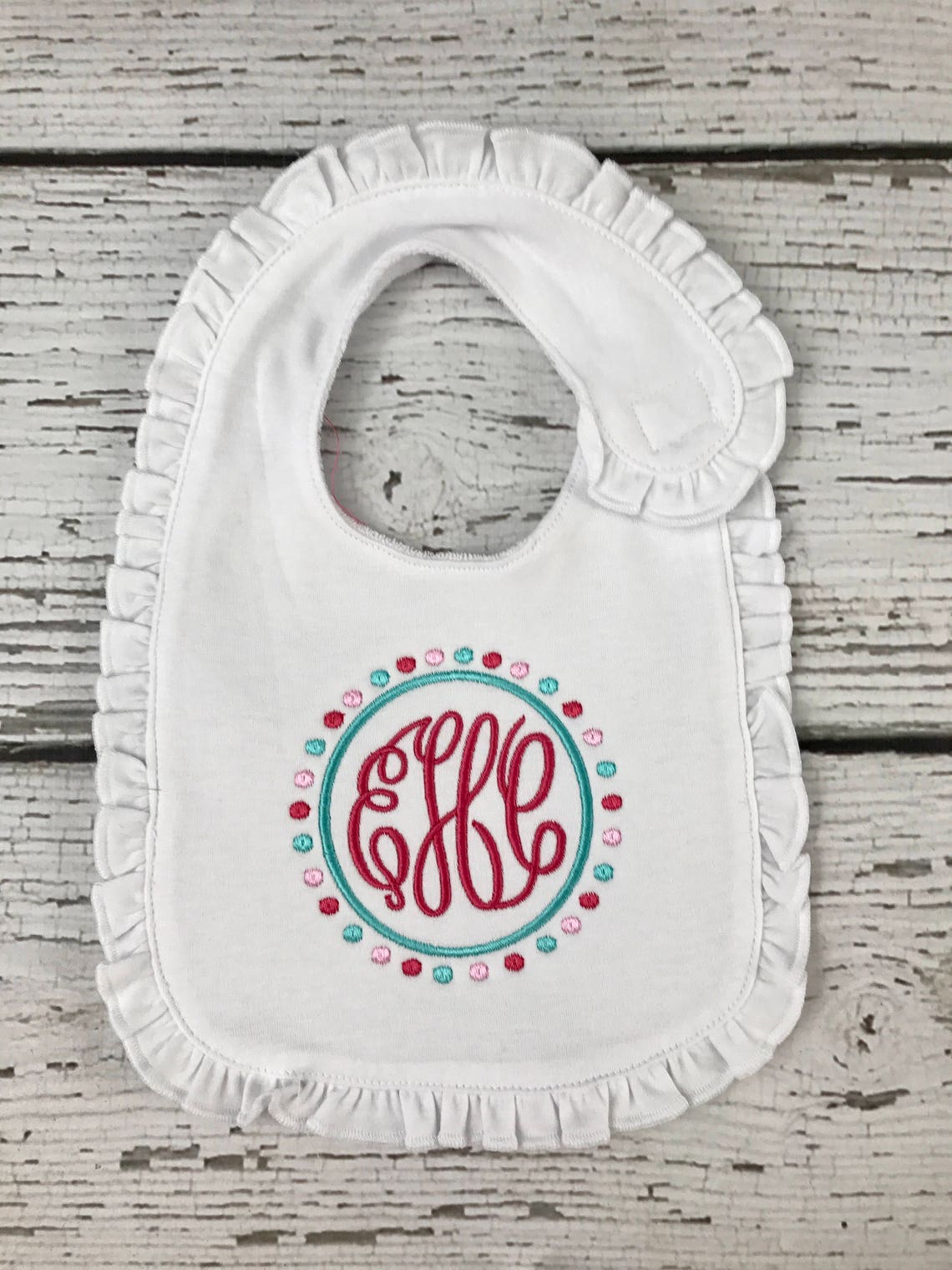 Monogram Bib // Personalized Bib - Etsy