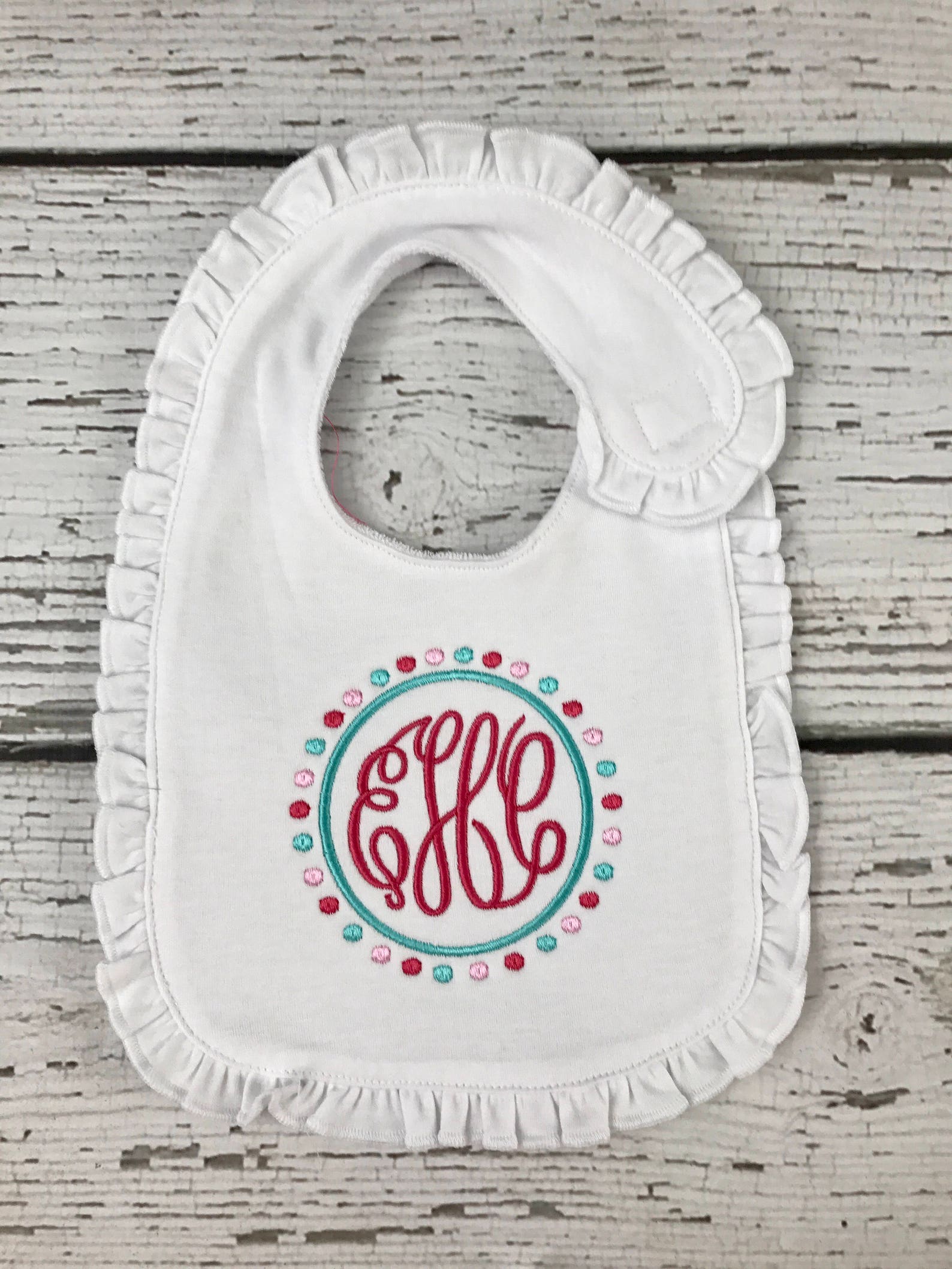 Monogram Bib // Personalized Bib - Etsy