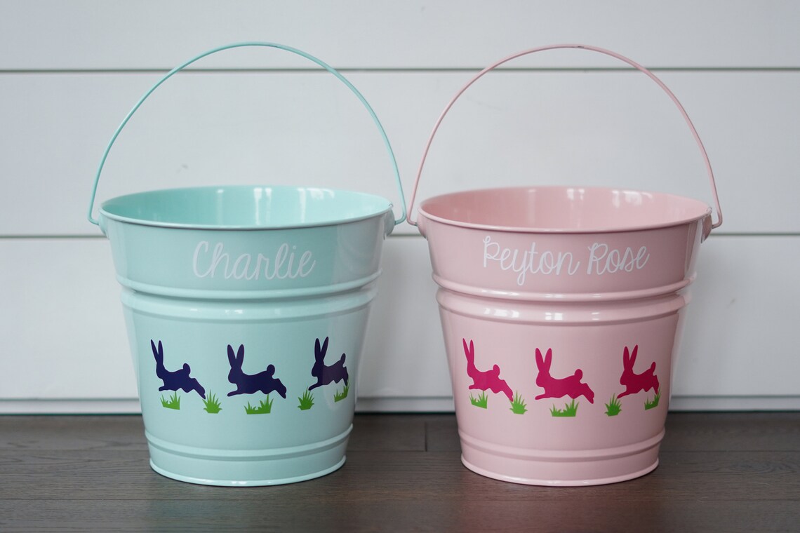Personalized Easter Bucket // Easter Basket - Etsy