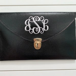 Monogrammed Envelope Clutch // Monogram Clutch - Etsy