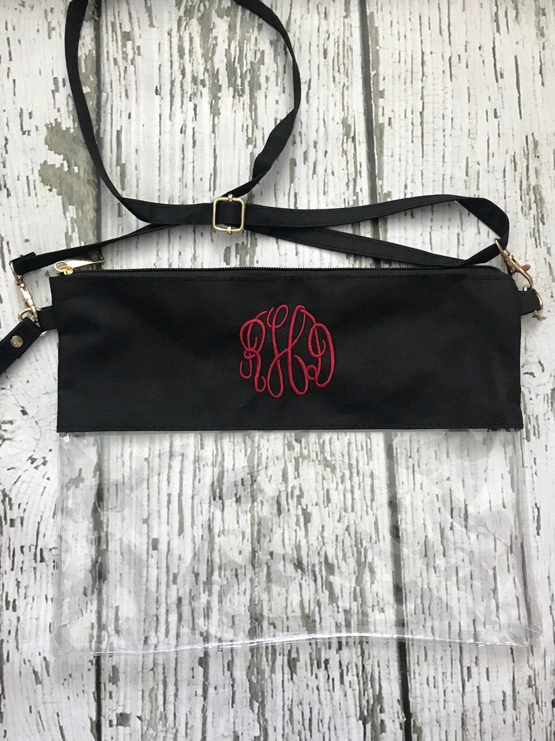 Monogram Clear Purse // Monogram Clear Tote - Etsy
