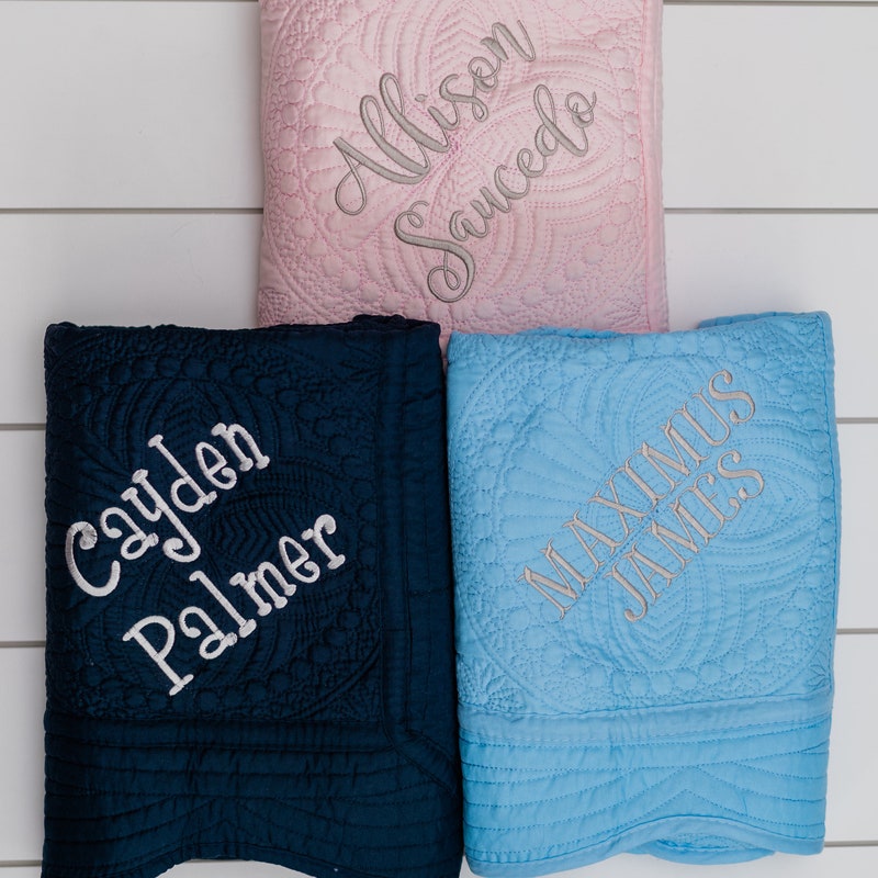 Monogrammed Quilt - Etsy