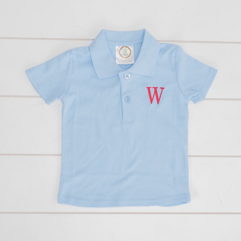 Boy’s Monogram Polo // Toddler Embroidered Polo - Etsy