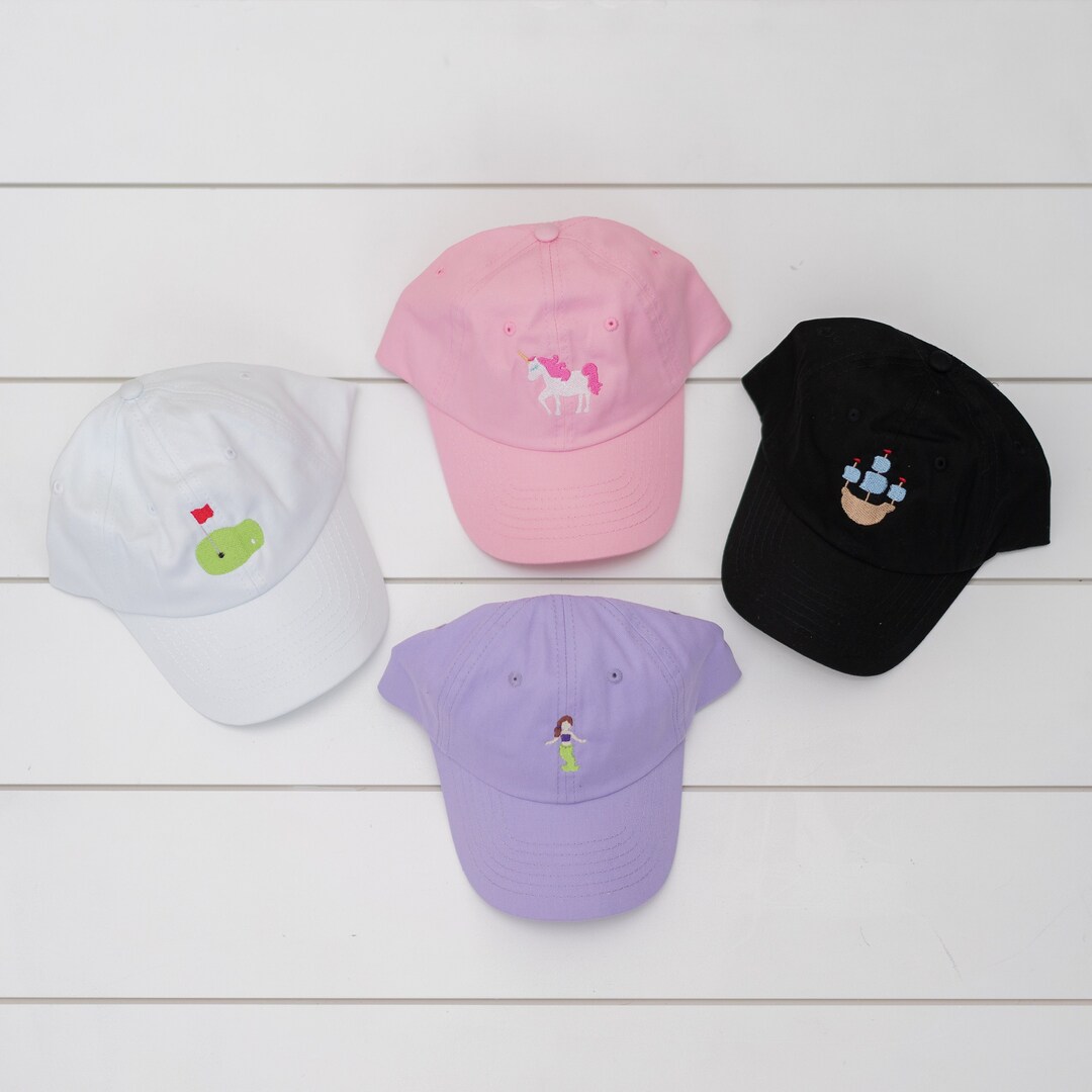 Children's Embroidered Hat: Custom Monogrammed Cotton Twill - Etsy
