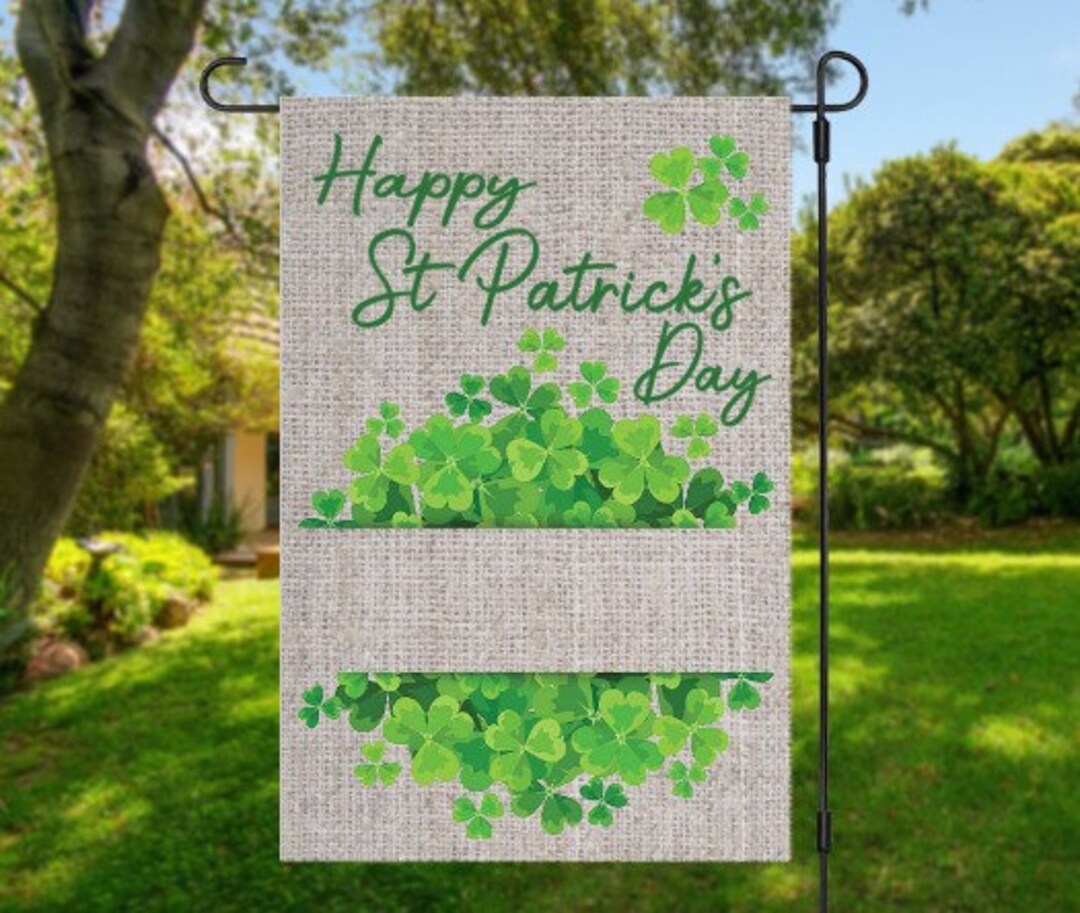 St Patrick's Day Garden Flag, SVG, DXF, PNG Cricut, Silhouette ...