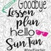 Goodbye Lesson Plans Palm Tree Beach Sun Teacher Summer - Etsy