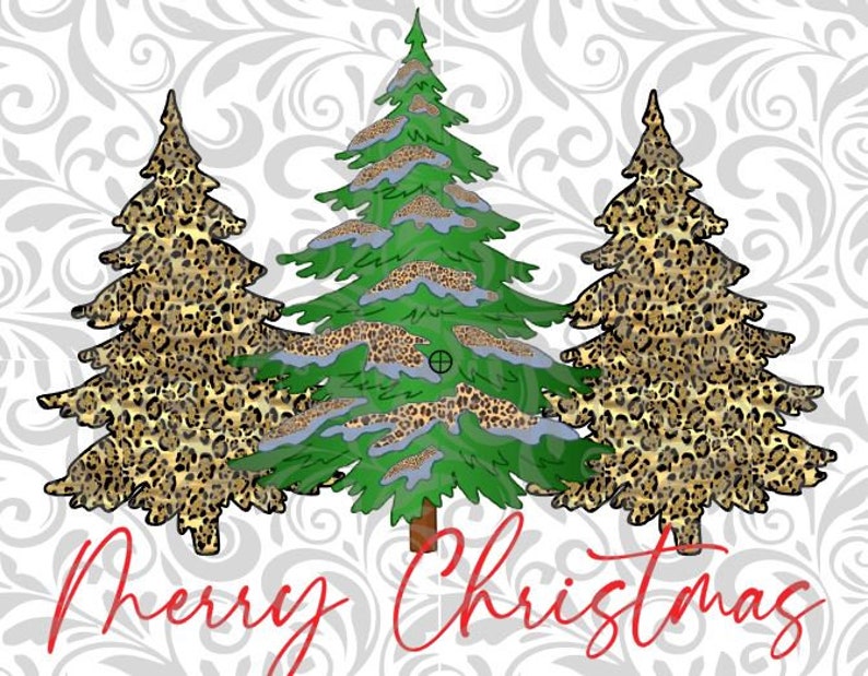 Merry Christmas Leopard Tree... PNG File for Sublimation | Etsy