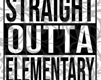 Straight Outta Kindergarten SVG Cut File | Etsy