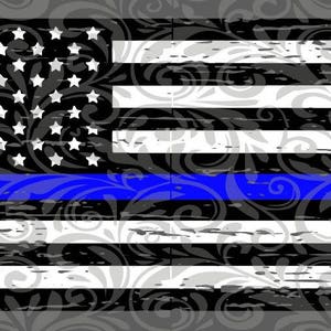 Distressed Flag SVG, Thin Blue Line SVG, Law Enforcement SVG, Flag Cut ...