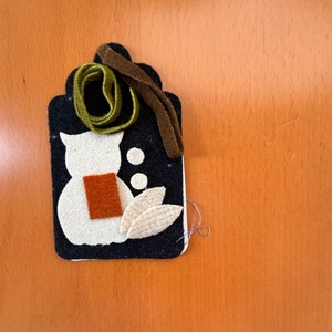 White Owl Wool Tag Kit -- Wool Appliqué -- Gift Tag - Etsy