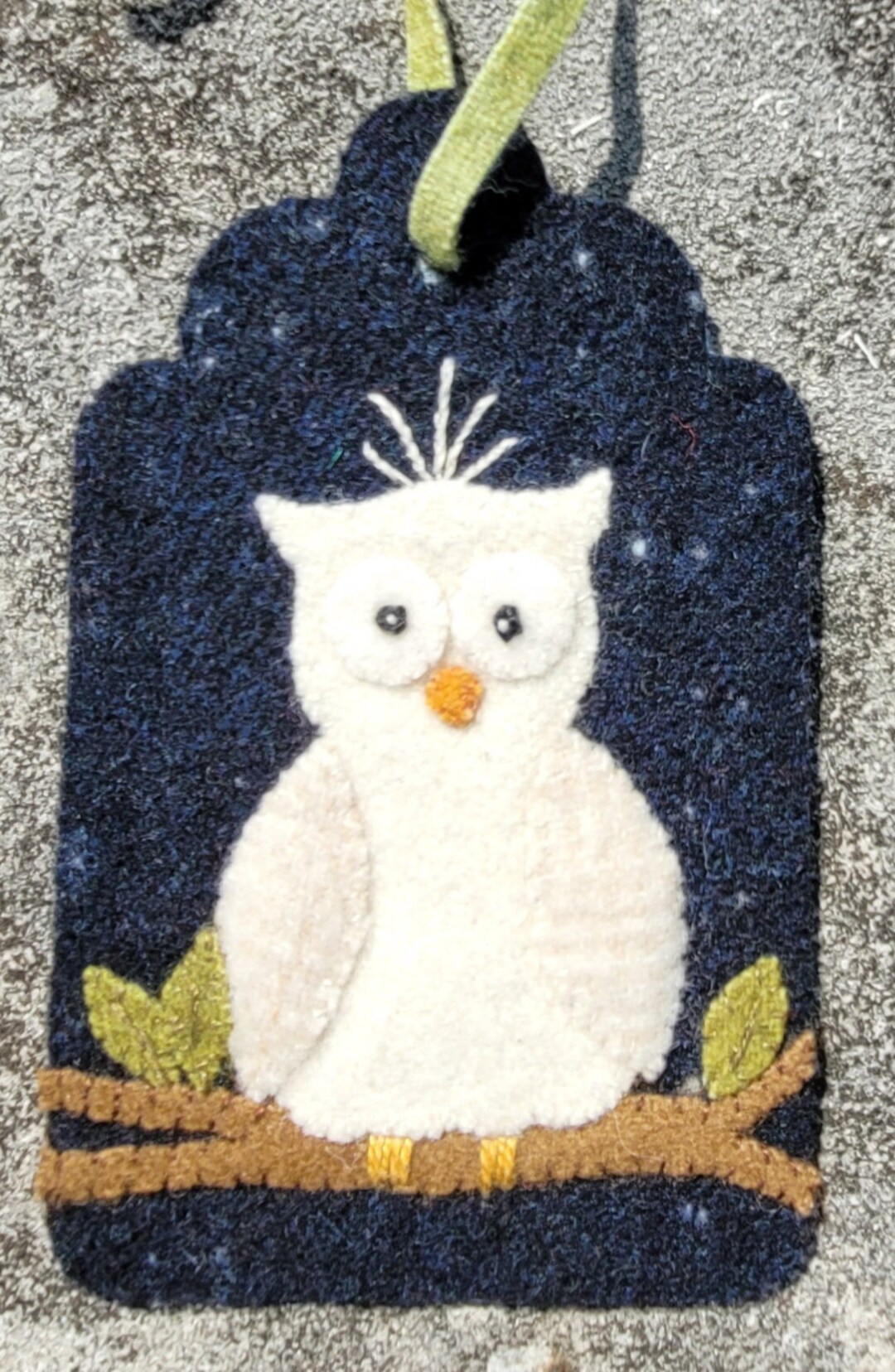 White Owl Wool Tag Kit -- Wool Appliqué -- Gift Tag - Etsy