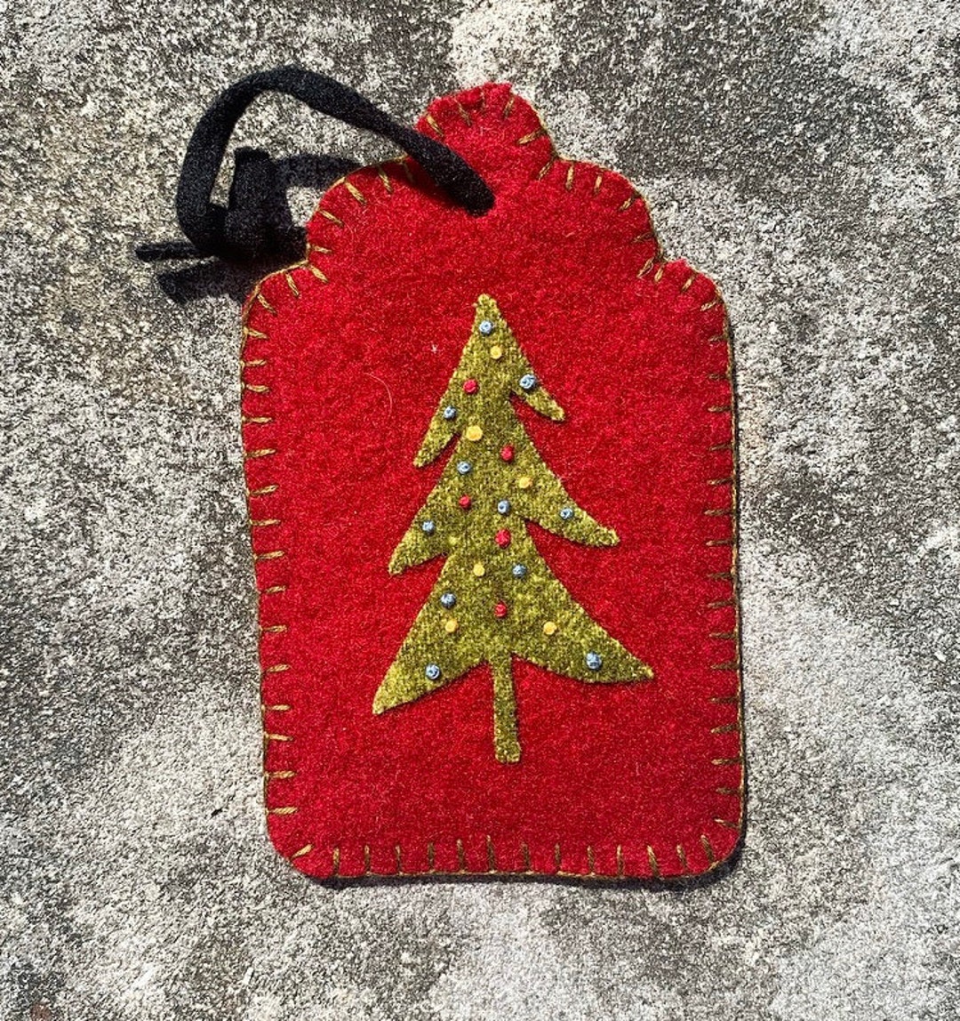 Christmas Tree Wool Tag Kit - Wool Kit - DIY Christmas Gift - Ornament ...
