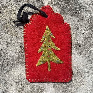 Christmas Tree Wool Tag Kit - Wool Kit - DIY Christmas Gift - Ornament ...