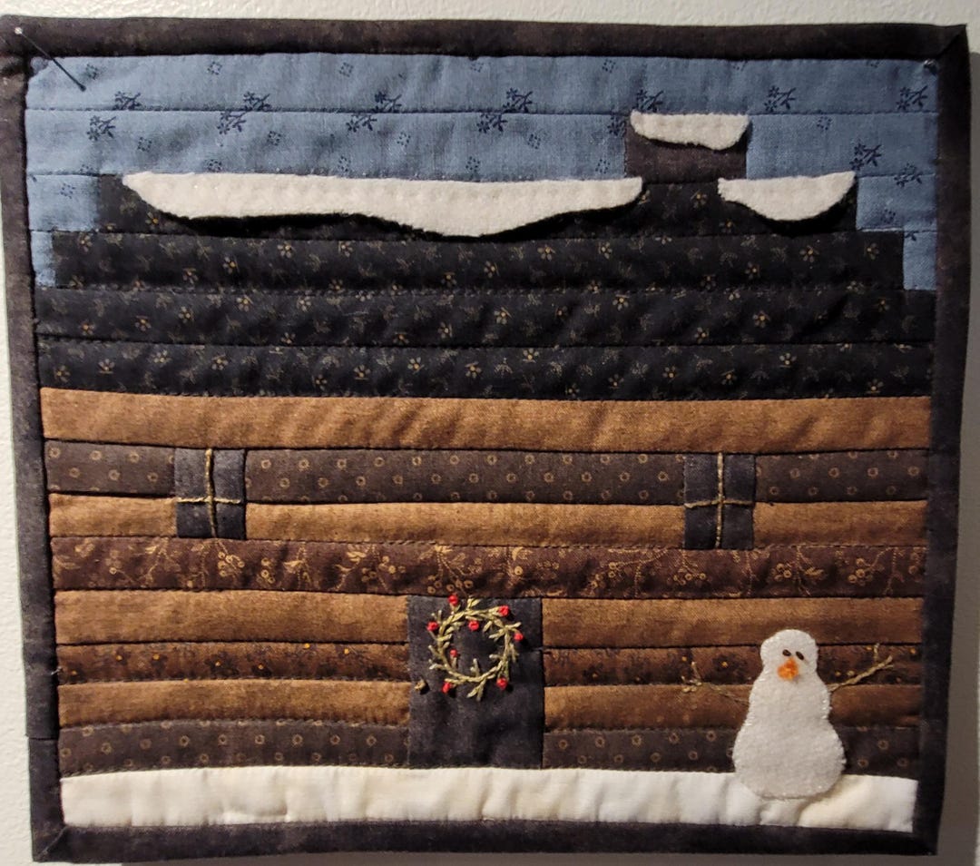 Itty Bitty Log Cabin - Winter - Etsy