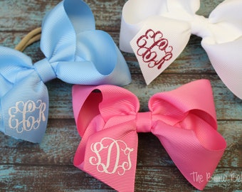 Monogram Hair Bow | Etsy