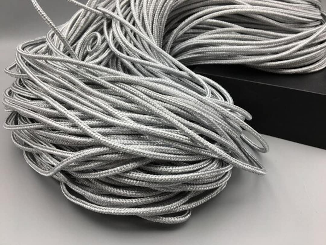 Shimmering Silver Rope: Versatile Cord for Jewelry, Bags, DIY Crafts ...