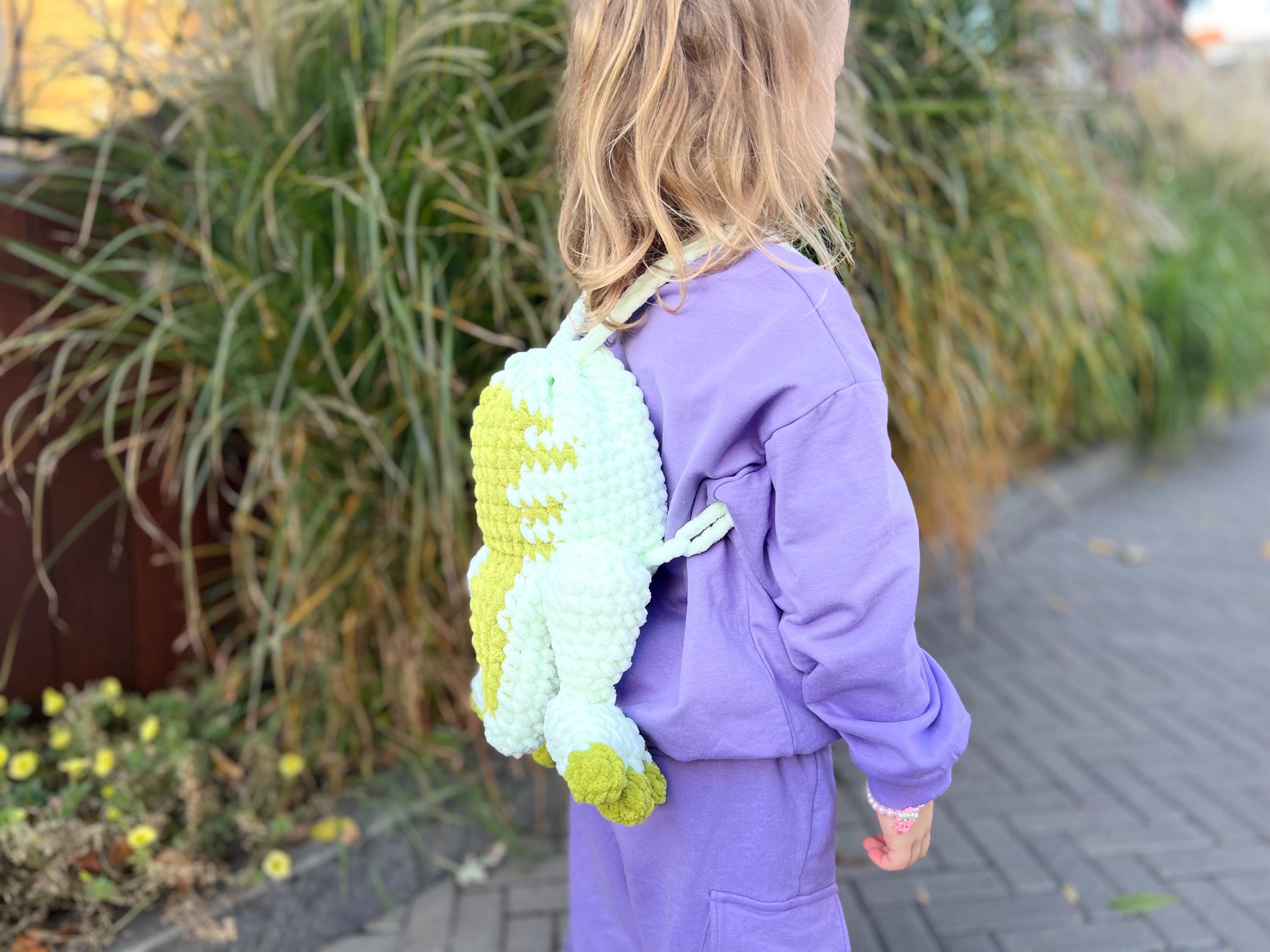 LOW-SEW Crochet Pattern - T-rex Dinosaur Backpack, Cute Crochet Pattern ...