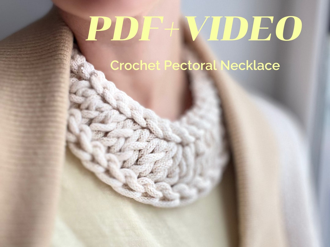 Easy Crochet Necklace Pattern Beginner-friendly Step-by-step Instructions, DIY Jewelry Making ...