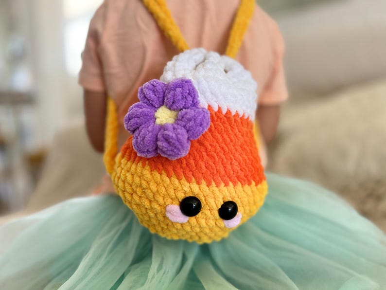 NO-SEW Crochet PATTERN: Candy Corn Crochet Bag – 2-in-1 Trick or Treat ...