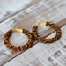 Snake Earrings Beaded Python Hoop Earrings Green Gold Brown Serpent ...