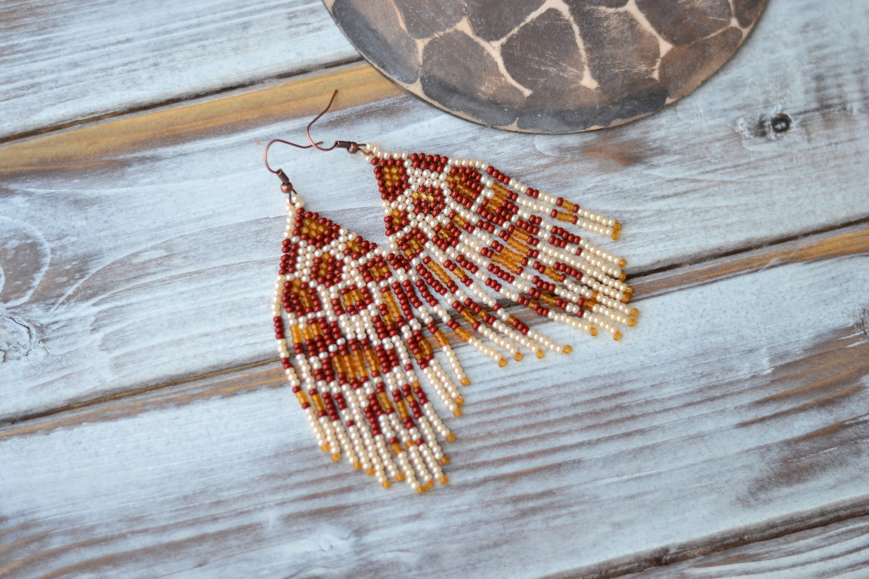 Leopard Fringe Earrings Animal Print Animalistic Earrings Boho - Etsy