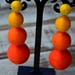 Yellow Orange Gradient Ball Drop Clip Earrings - Etsy