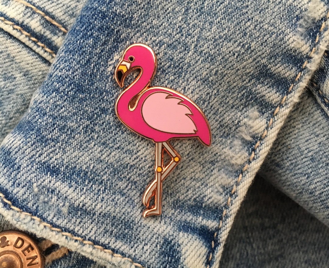 Flamingo Pin Badge Flamingo Lapel Pin Badge Flamingo Pin Flamingo ...