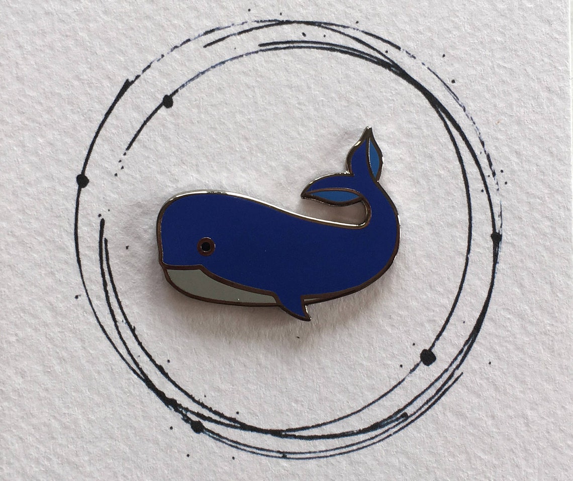 Whale Enamel Pin Whale Pin Whale Pin Badge Whale Lapel Pin - Etsy UK