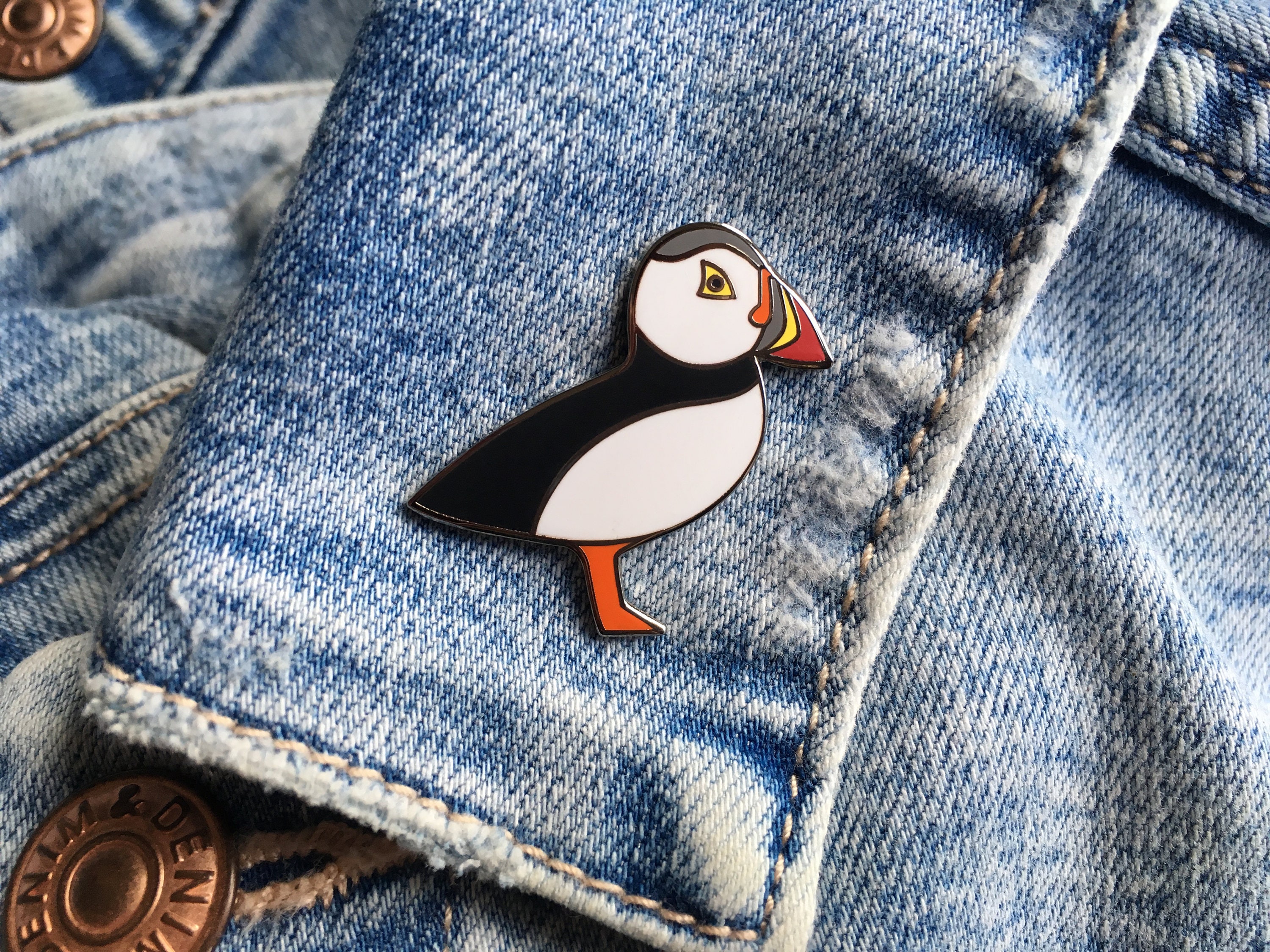 Puffin Enamel Pin: Bird Lapel Badge - Etsy UK