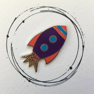 Rocket Pin - Rocket Enamel Pin - Rocket Pin Badge - Rocket Enamel Pin ...
