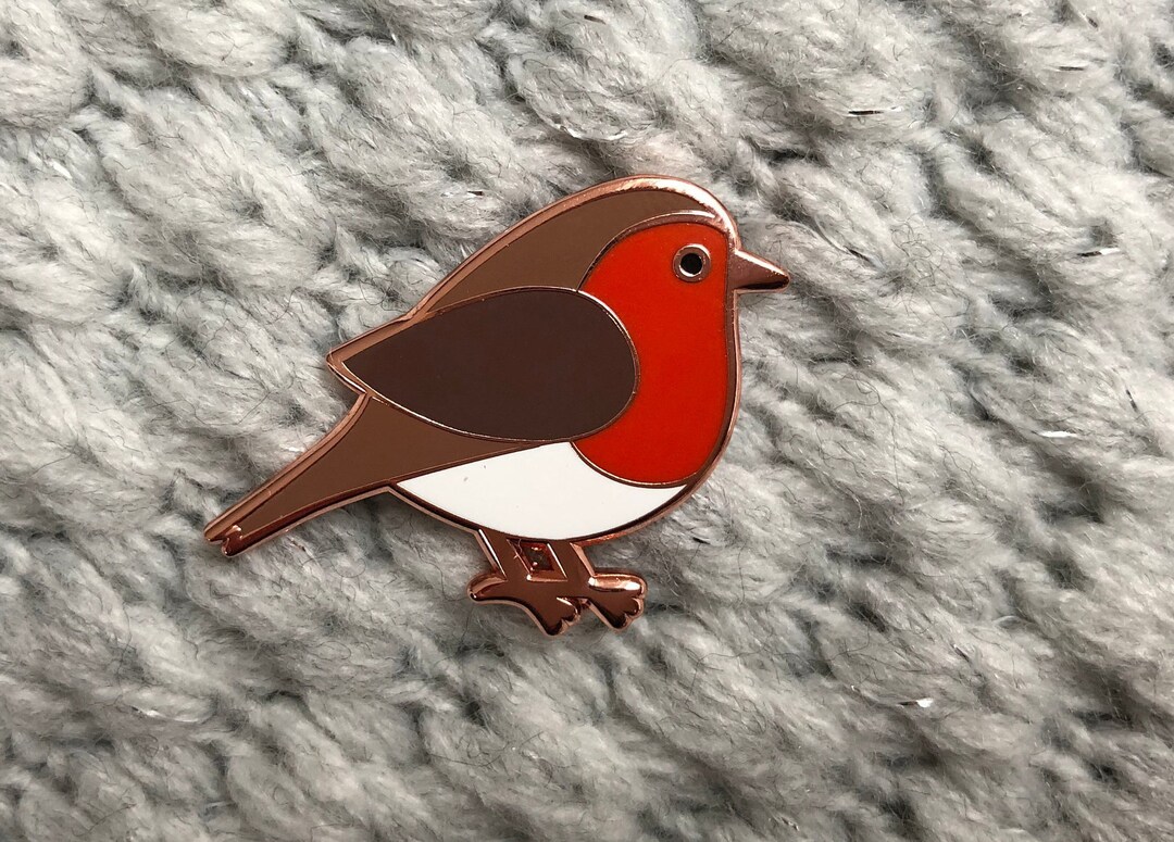 Robin Enamel Pin Robin Christmas Pin Badge Robin Accessory - Etsy