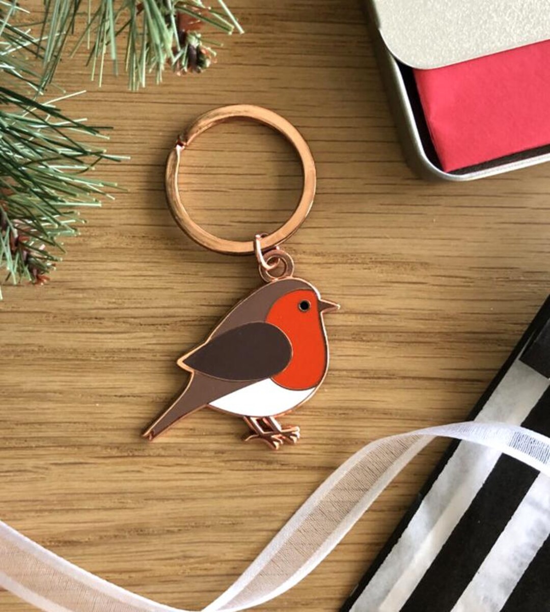 Robin Remembrance Gift, Robin Memorial Gift, Robin Keyring Remembrance ...