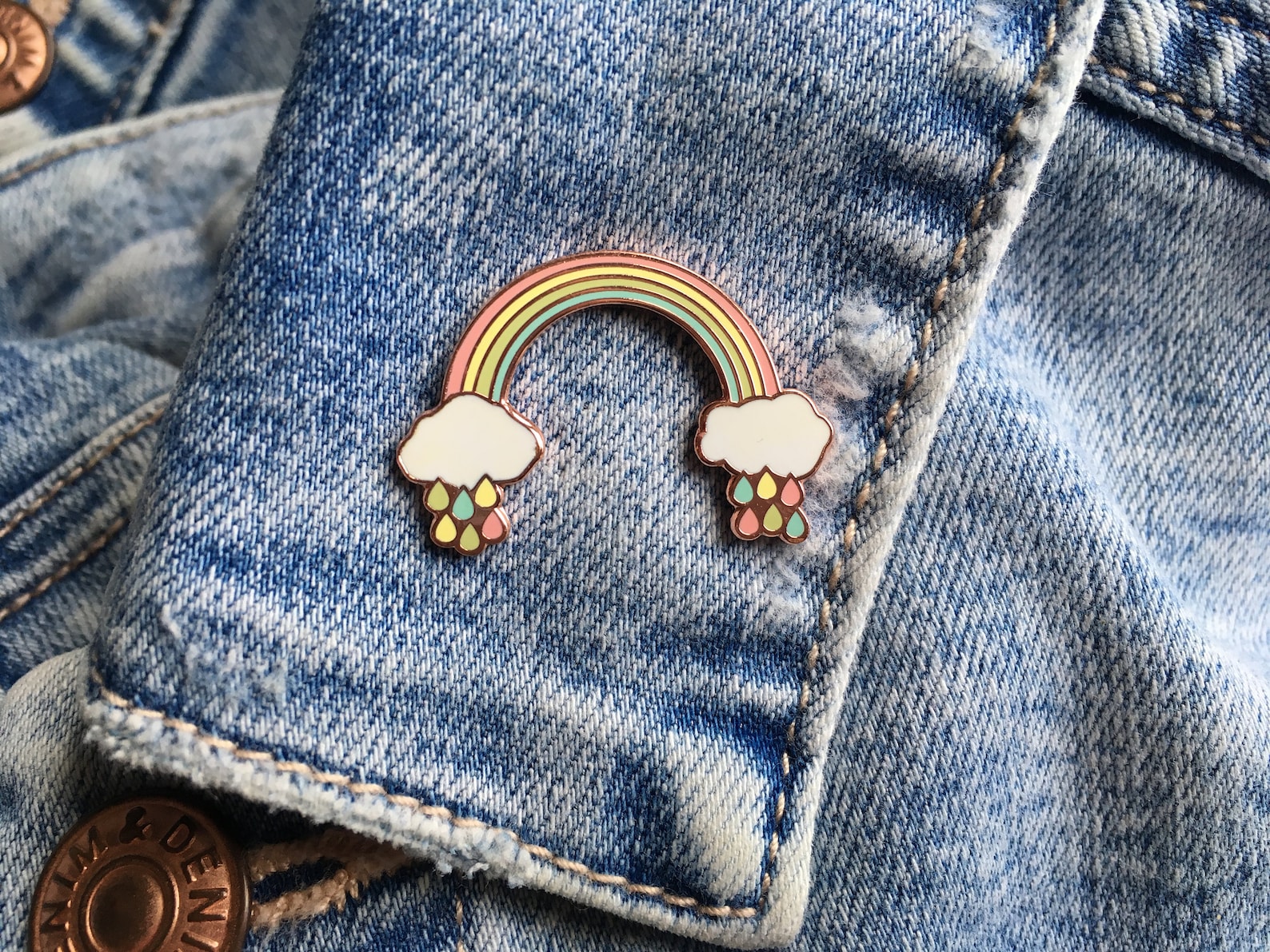 Rainbow Enamel Pin, Rainbow Pin Badge, Rainbow Brooch, Rainbow Lapel ...