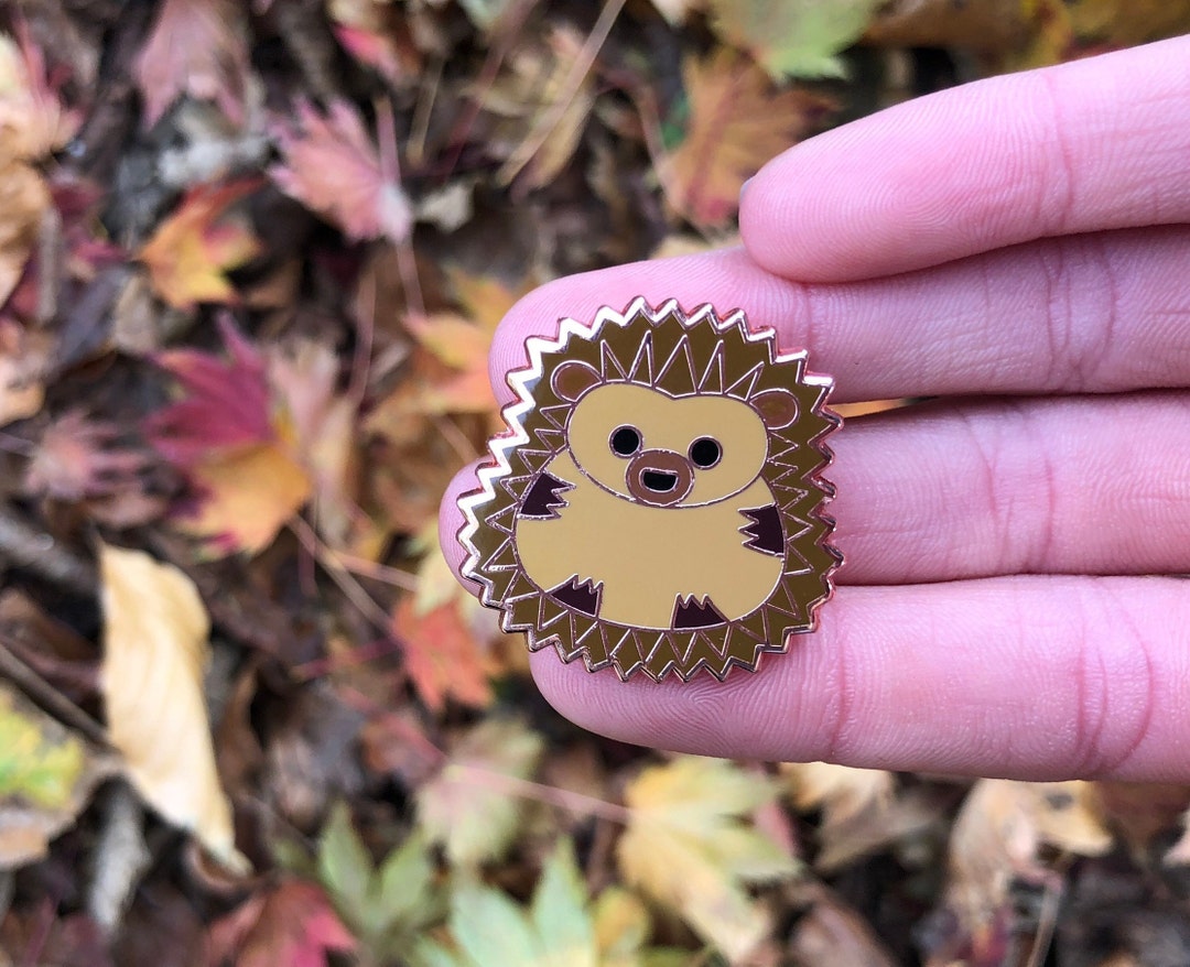 Hedgehog Pin Badge, Hedgehog Enamel Pin, Hedgehog Lover Gift, Hedgehog ...