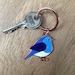 Blue Bird Keyring, Blue Bird Keychain, Blue Bird Key Ring, Bird ...