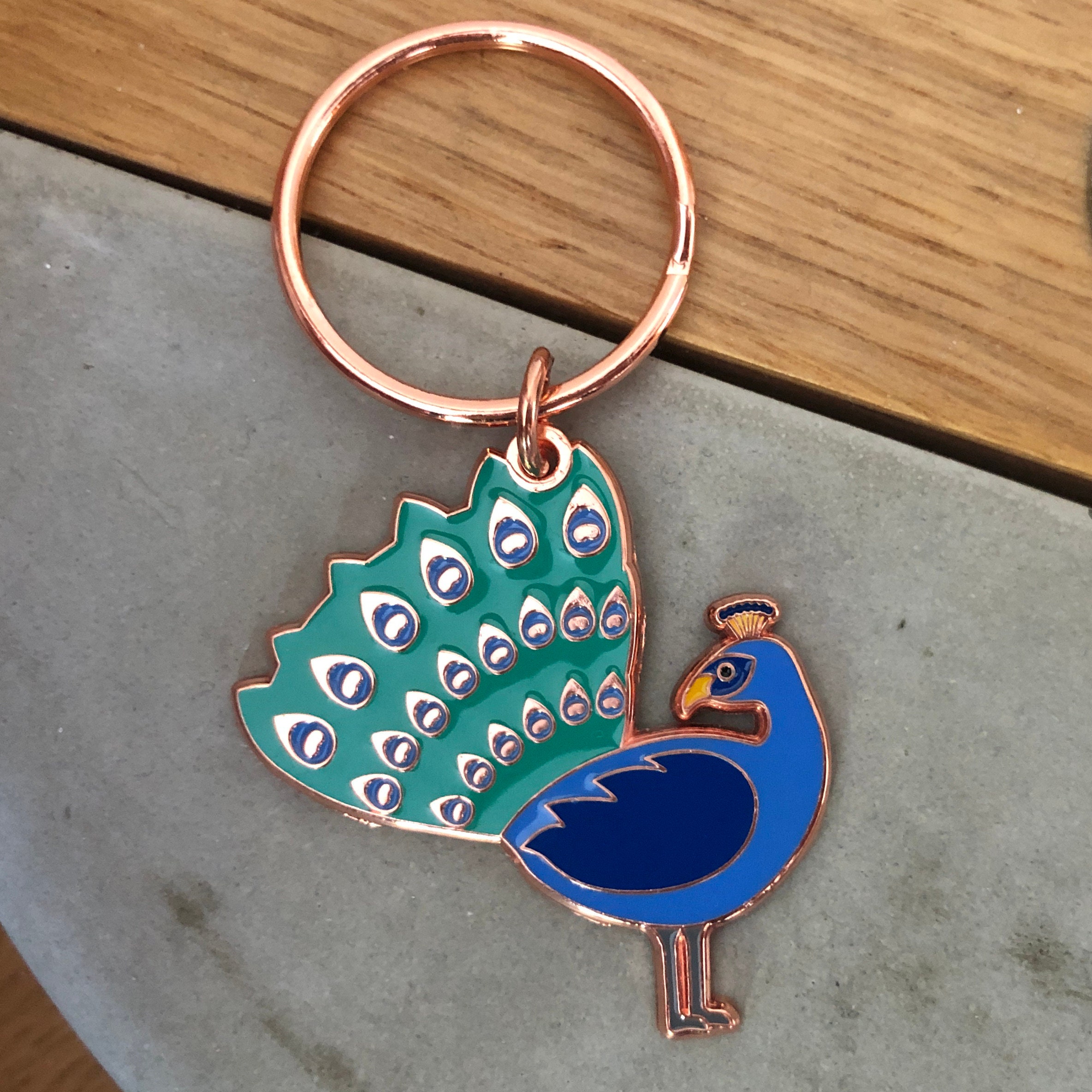 Peacock Keyring Peacock Keychain Peacock Key Ring Peacock | Etsy