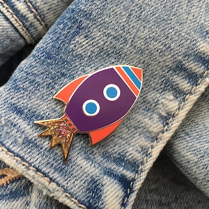 Rocket Pin - Rocket Enamel Pin - Rocket Pin Badge - Rocket Enamel Pin ...