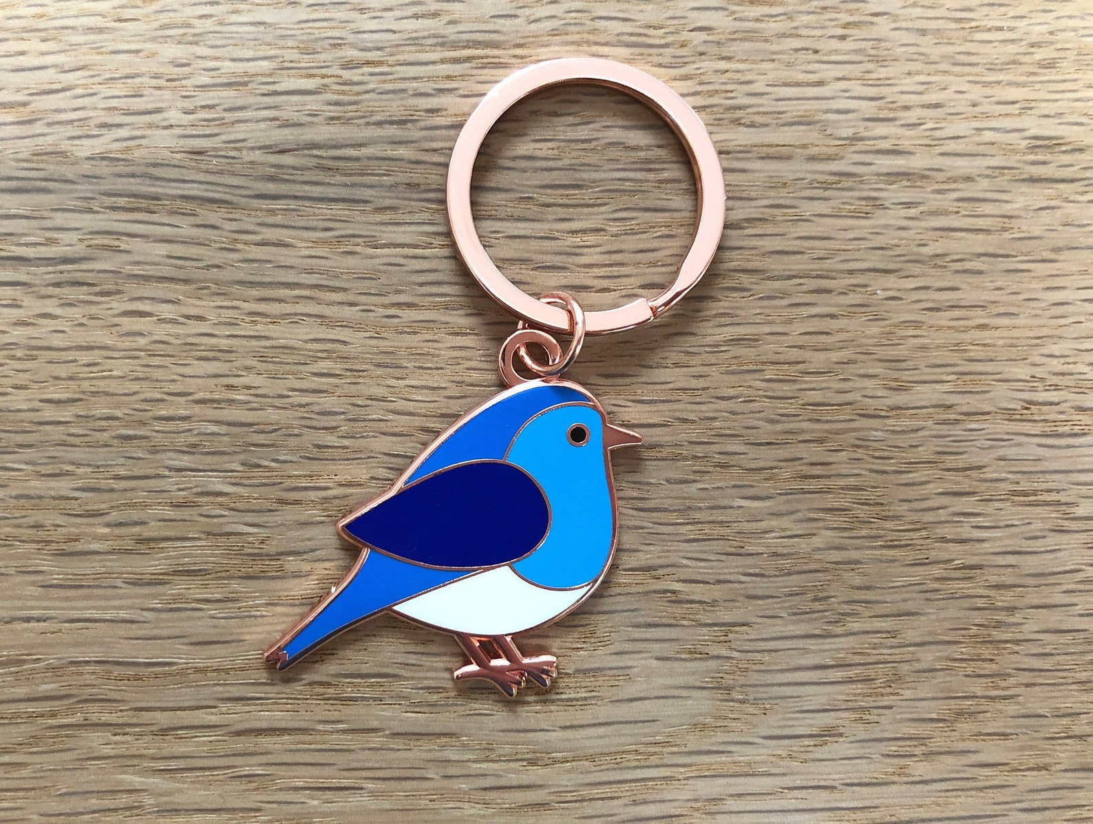 Blue Bird Keyring, Blue Bird Keychain, Blue Bird Key Ring, Bird ...
