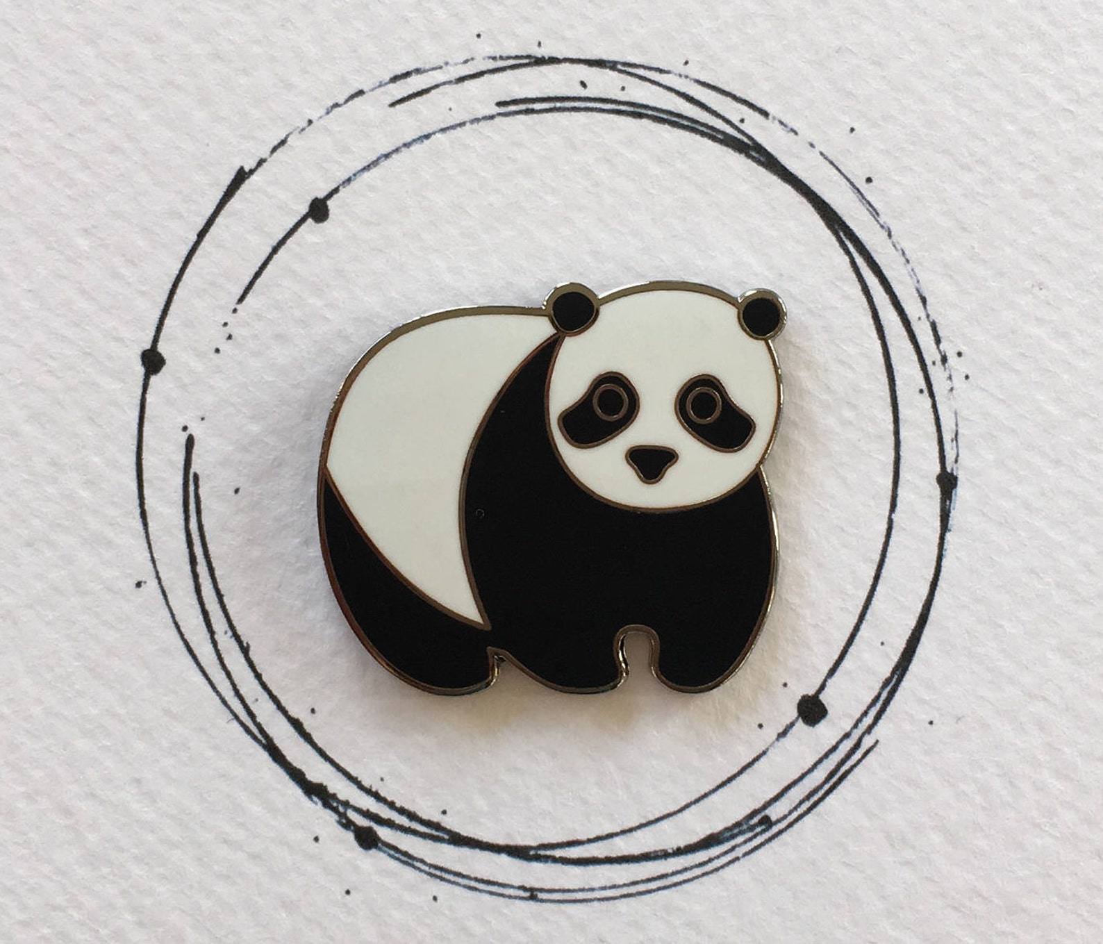 Panda Enamel Pin, Panda Pin Badge, Panda Pin, Panda Badge, Panda Lapel ...