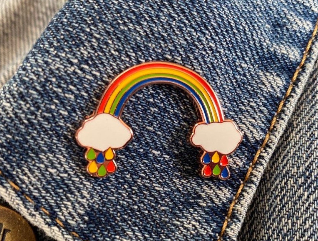 Bright Rainbow Enamel Pin, Rainbow Pin, Pride Pin, Rainbow Badge ...