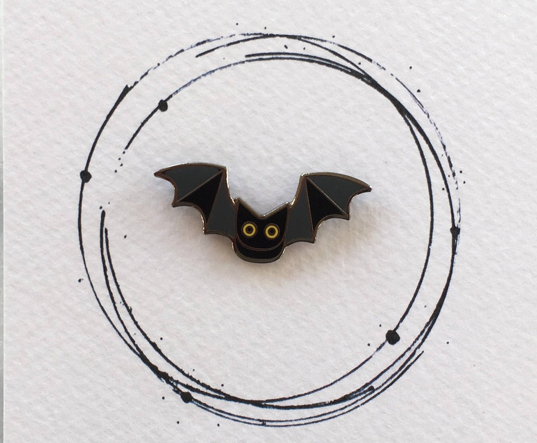 Bat Enamel Pin, Bat Pin, Bat Pin Badge, Bat Badge, Bat Lapel Pin, Bat ...