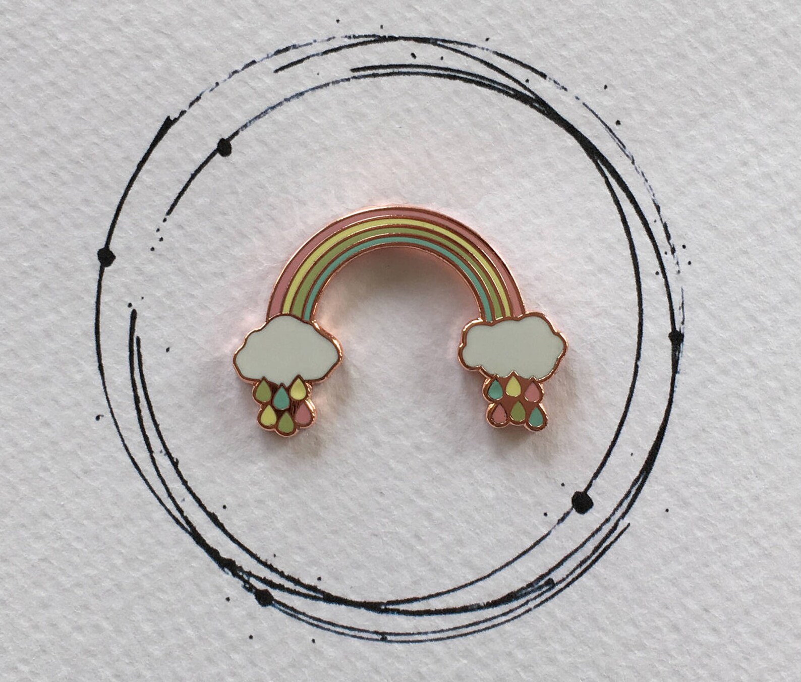 Rainbow Enamel Pin, Rainbow Pin Badge, Rainbow Brooch, Rainbow Lapel ...
