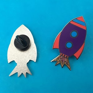 Rocket Pin - Rocket Enamel Pin - Rocket Pin Badge - Rocket Enamel Pin ...