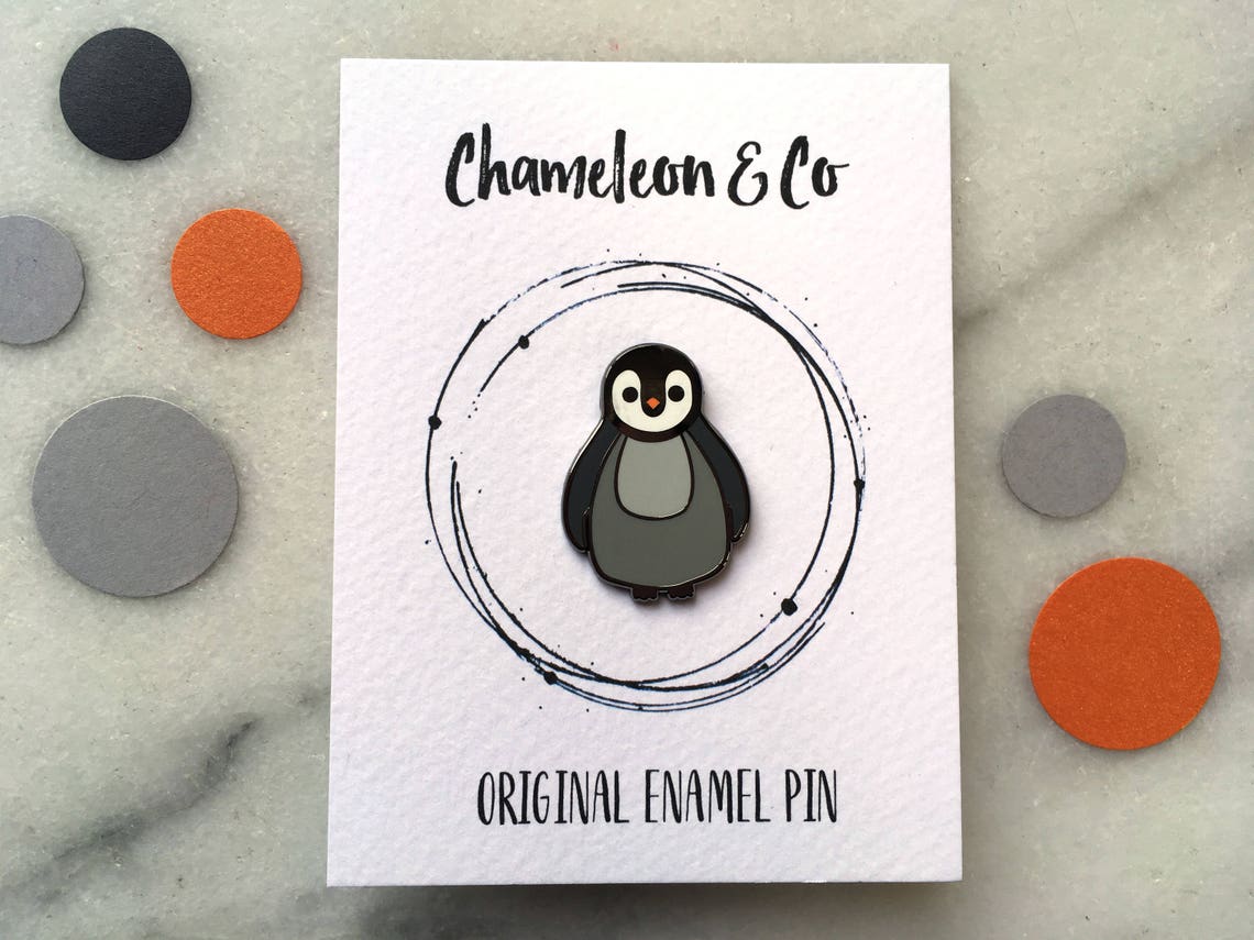 Penguin Enamel Pin Cute Penguin Enamel Pin Cute Penguin - Etsy