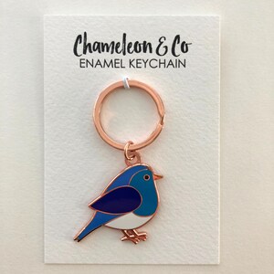 Blue Bird Keyring, Blue Bird Keychain, Blue Bird Key Ring, Bird ...
